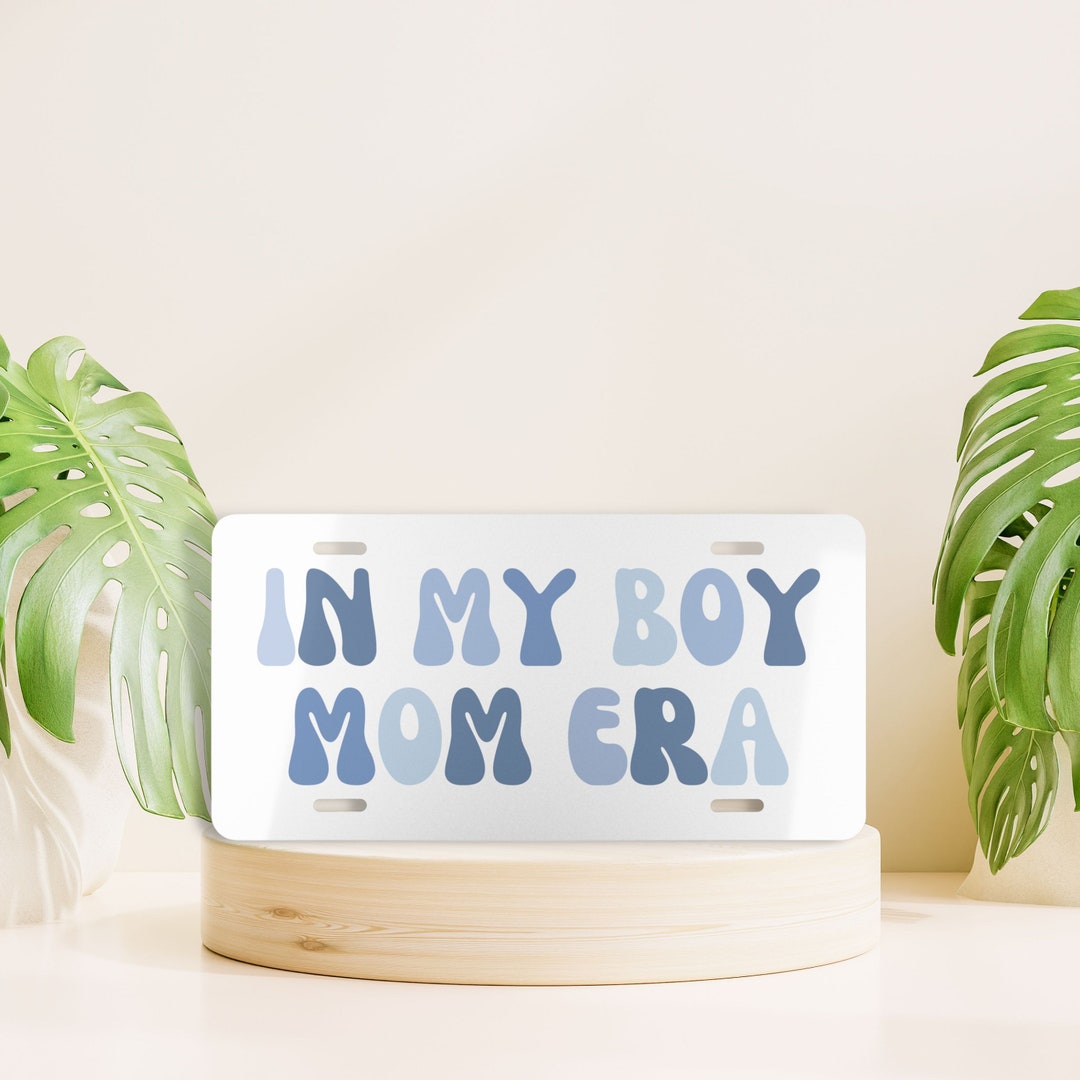 Boy Mom License Plate, Blue Decorative License Plate, Mama Front ...