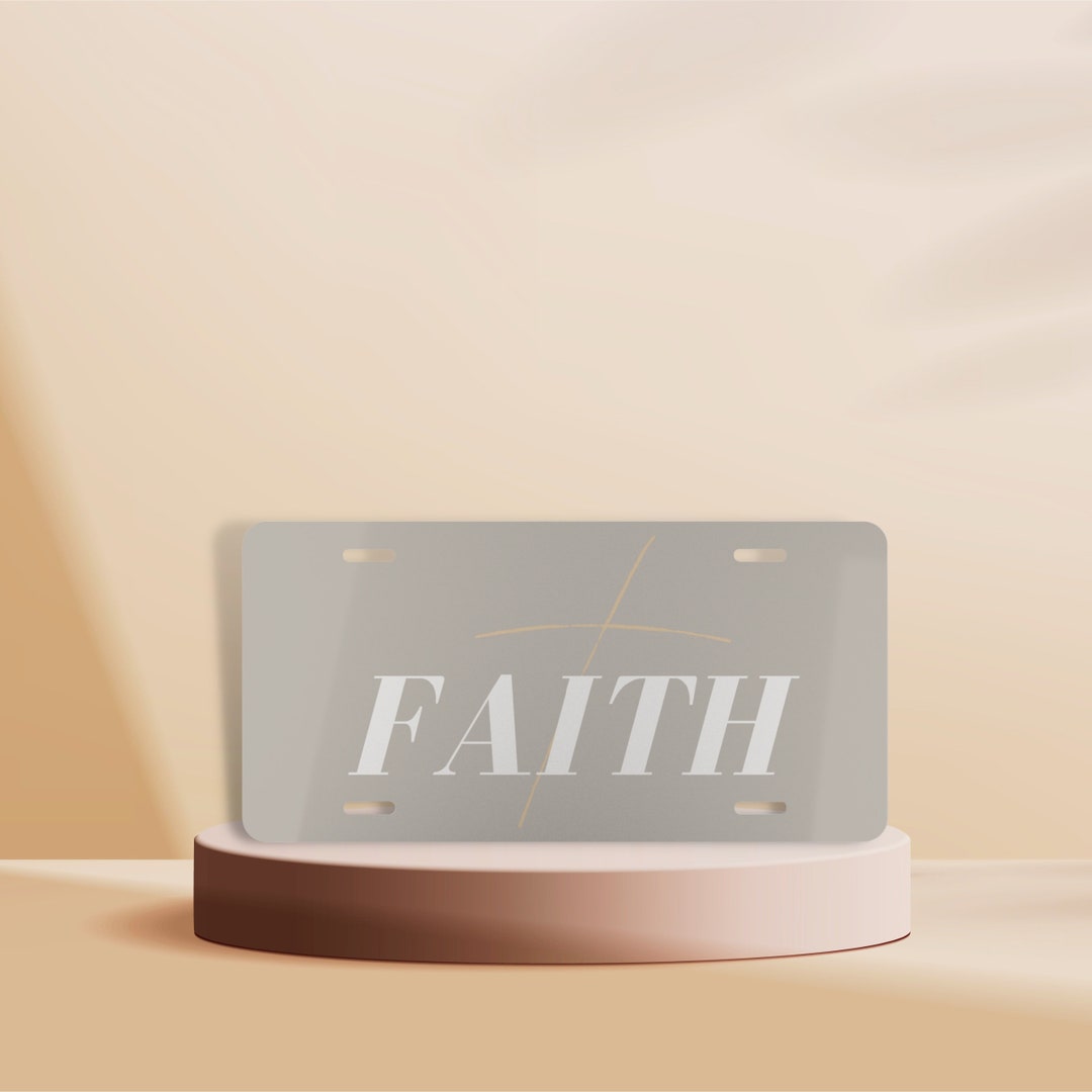 Faith Front License Plate, Cute Christian License Plate, Jesus Vanity ...