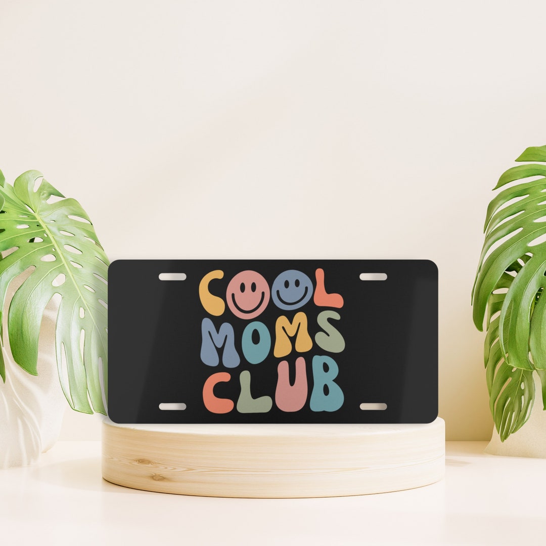 Retro License Plate, Mom License Plate, Black Front License Plate, Mom ...
