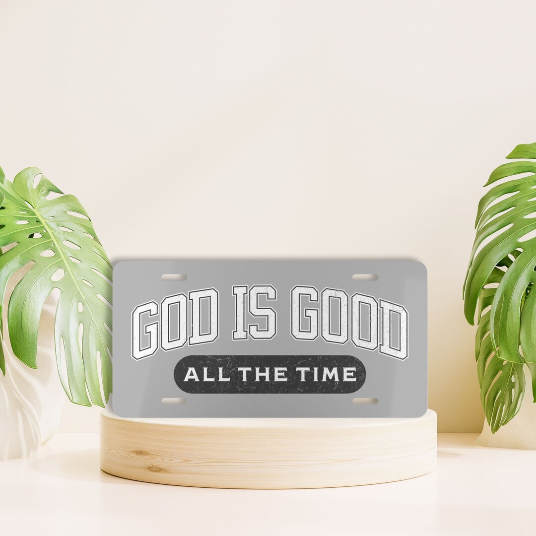 Christian License Plate, Positivity License Plate, Christian Gift, Grey ...