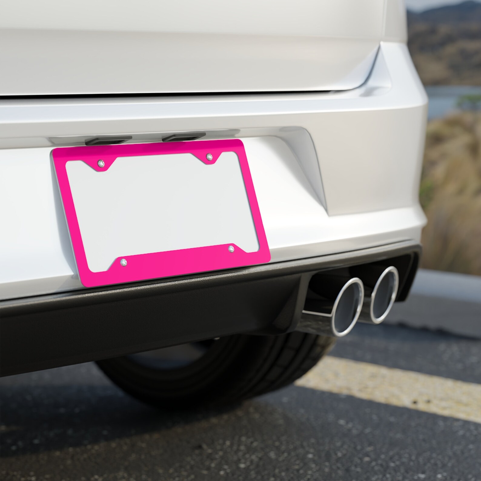 Hot Pink License Plate Frame, Bright Pink License Plate Holder, Cute ...