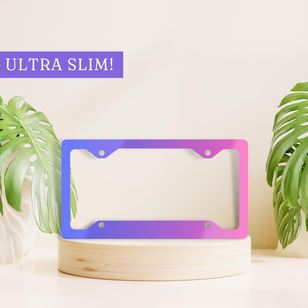 Colorful License Plate Frame, Retro License Plate Frame, License Plate ...