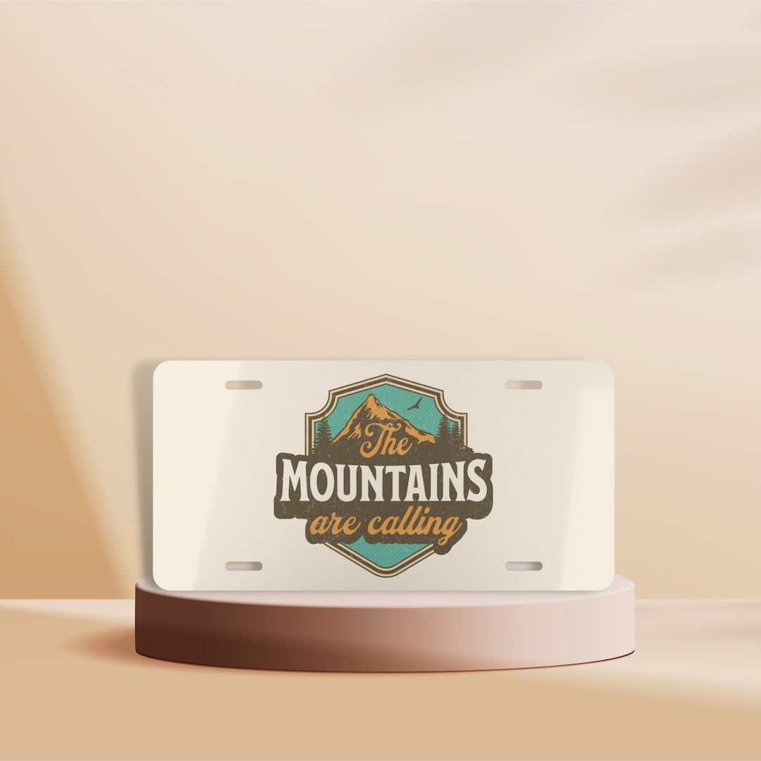 Mountain License Plate, Vintage Front License Plate, Rocky Mountains ...