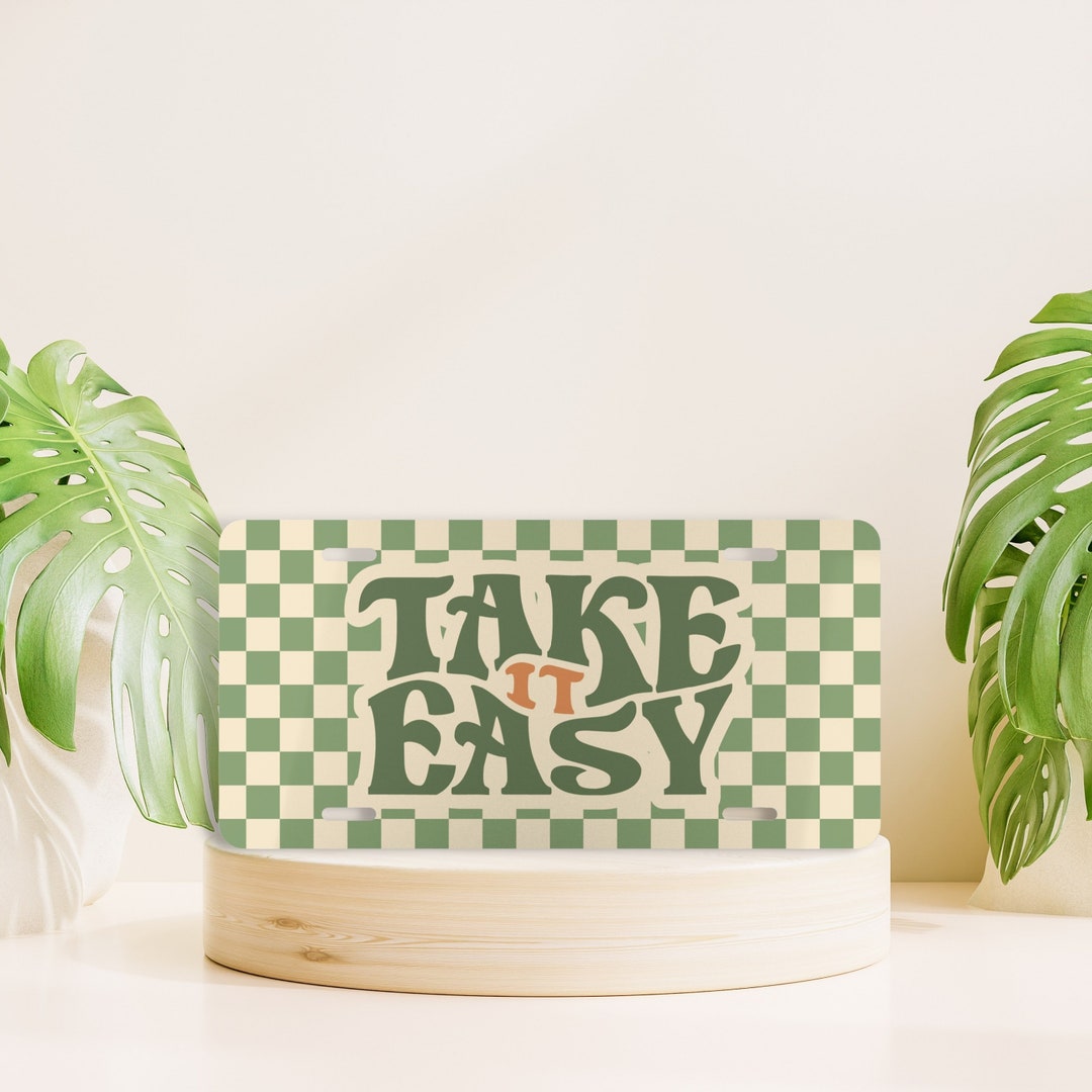 Retro License Plate, Green License Plate, Cute Front License Plate ...