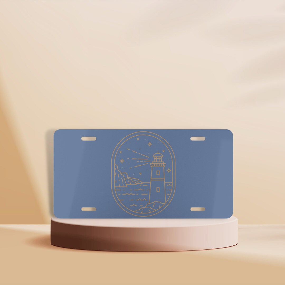 Beach License Plate, Coastal License Plate, Lighthouse License Plate ...