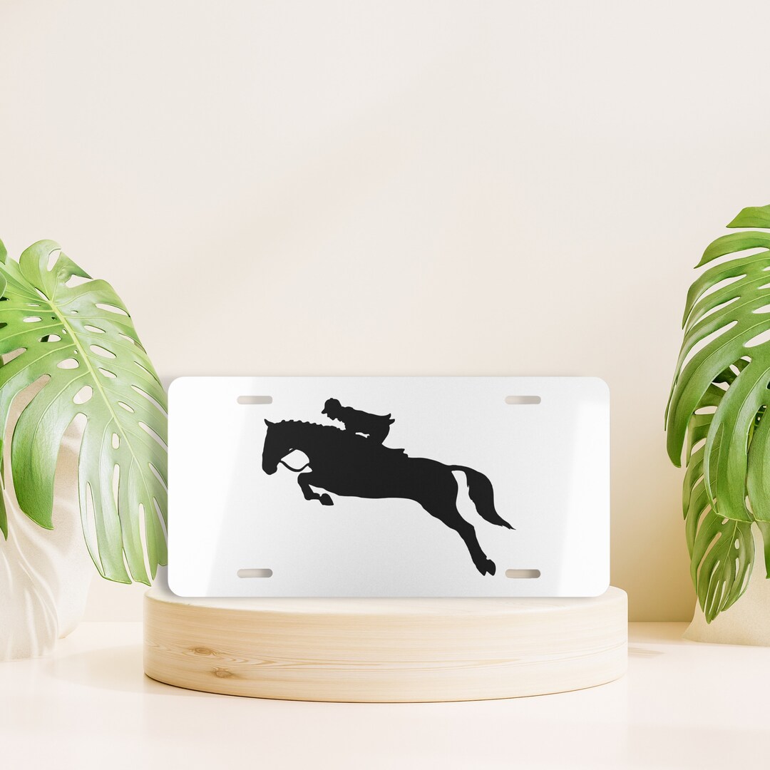 Equestrian Vanity License Plate, Hunter Jumper License Plate, Horseback ...