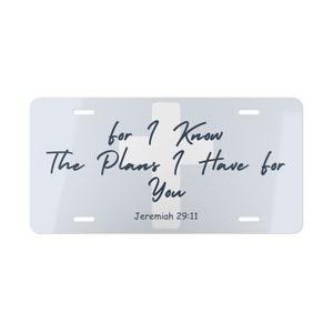 Christian License Plate, Bible Verse Front License Plate, Christian ...