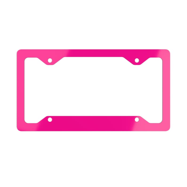 Hot Pink License Plate Frame, Bright Pink License Plate Holder, Cute ...