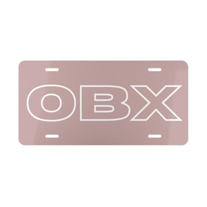 OBX License Plate, Outer Banks Front License Plate, Pink License Plate ...