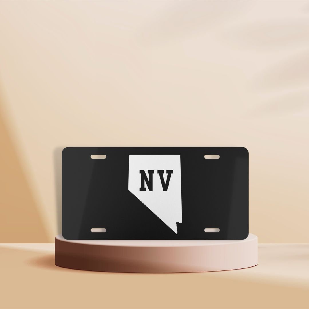 Nevada License Plate, Black Front License Plate, Nevada Decor, Cute Car ...