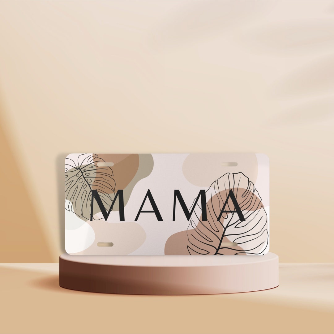 Mama License Plate, Boho License Plate, Cute Front License Plate, Pink ...