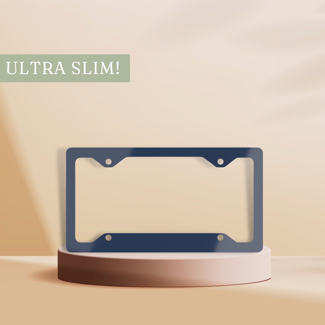 Navy Metal License Plate Frame, Metal License Plate Frame, Cute Car ...