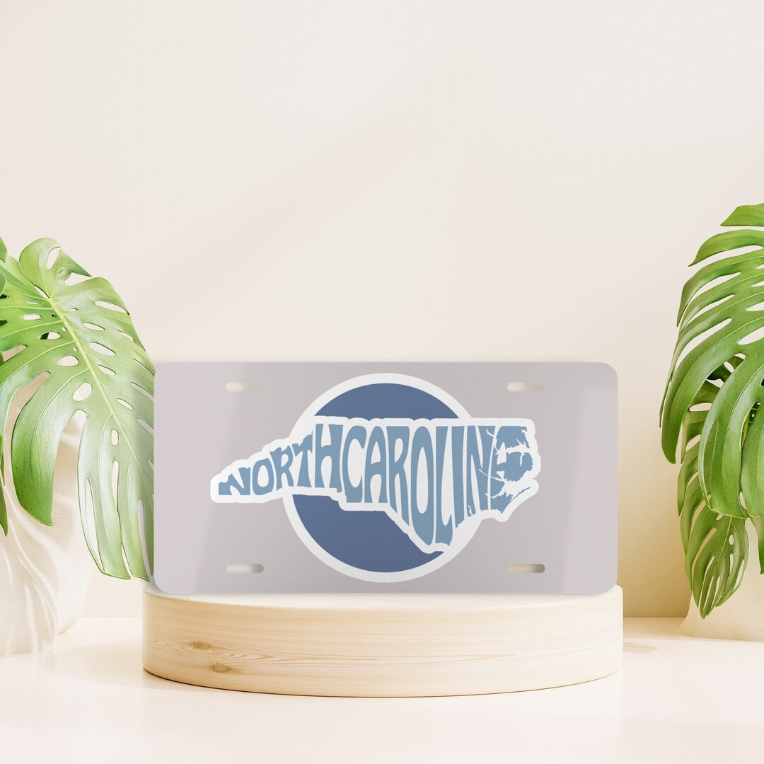 North Carolina License Plate, Blue Front License Plate, State License ...