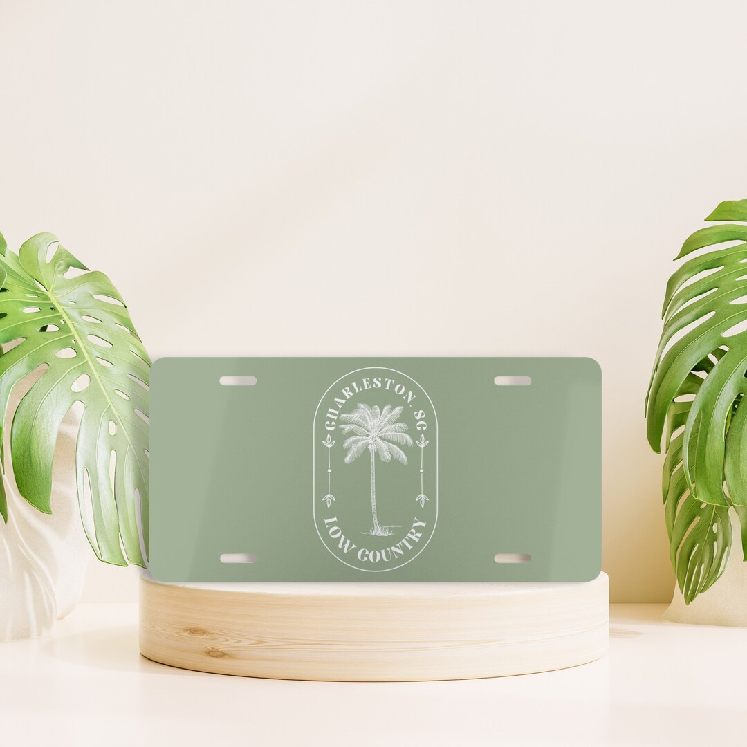 Charleston Front License Plate Black License Plate South - Etsy