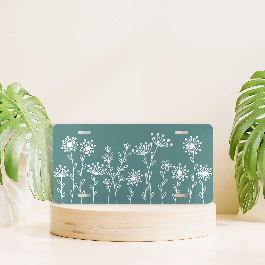 Wildflower License Plate, Blue Vanity License Plate, Girls Gift Idea ...