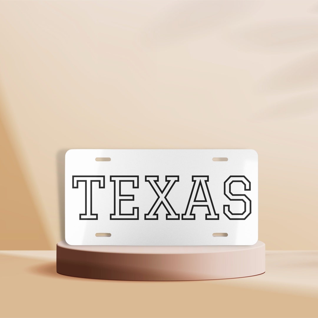 Texas License Plate, Vanity License Plate, Lone Star Front License ...