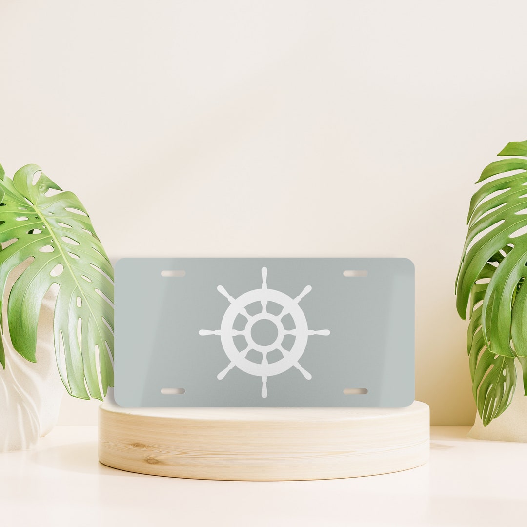 Nautical License Plate, Helm Decor, Boat Vanity License Plate, Coastal ...