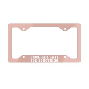 Pink Funny License Plate Frame, Retro License Plate Frame, Cute License ...