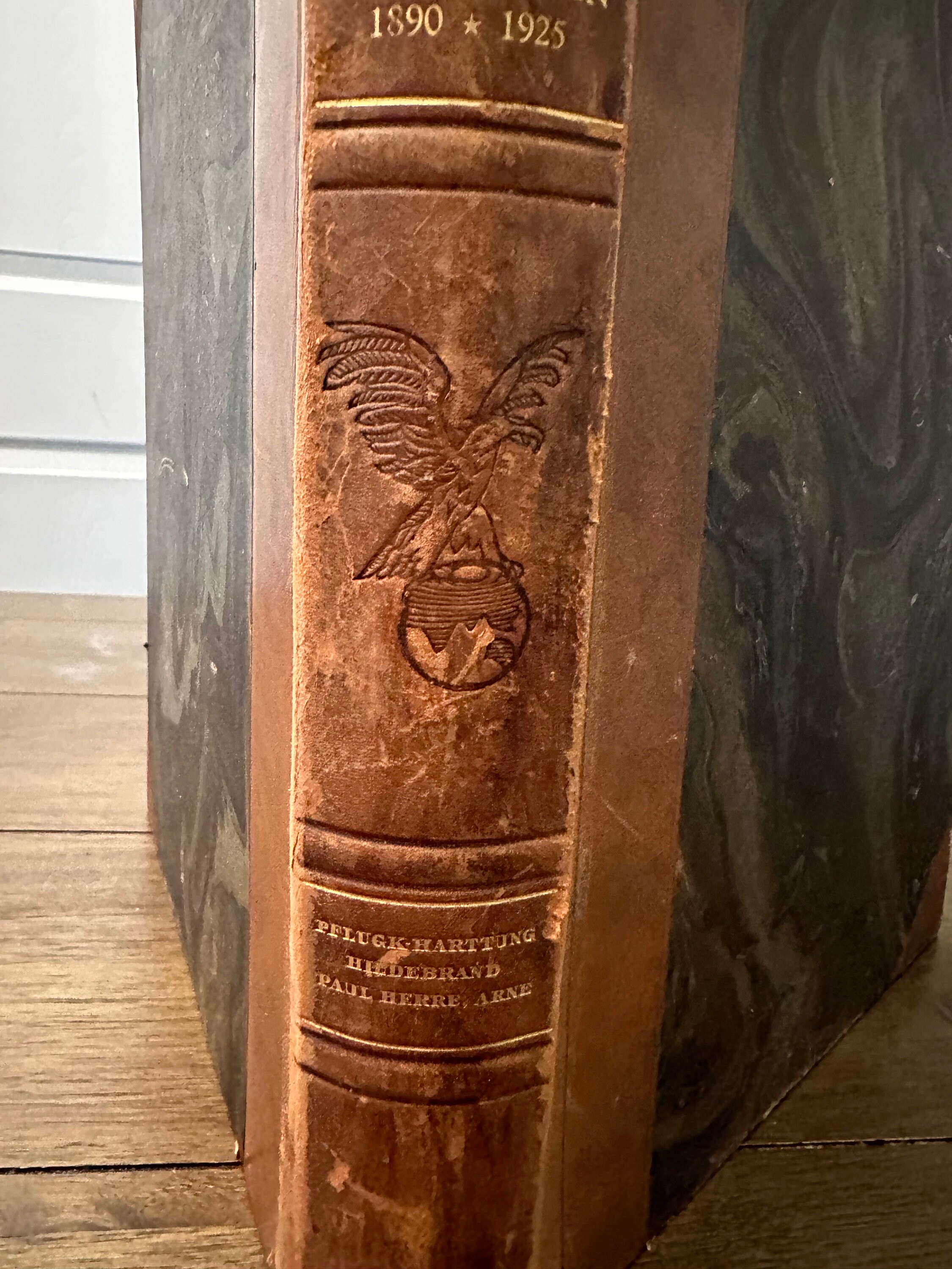 Antique Leather Hardback Book World History the Newest Time 1890-1925 ...