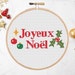 Joyeux Noël Cross Stitch Pattern | Instant Download PDF | French ...