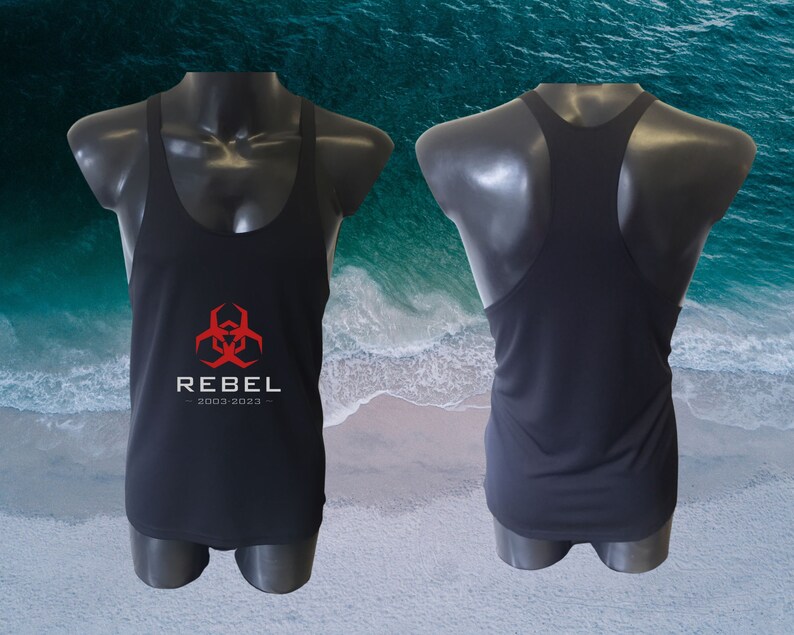 REBEL Gym Vest With Personalisation Included for Gym, Fitness ...