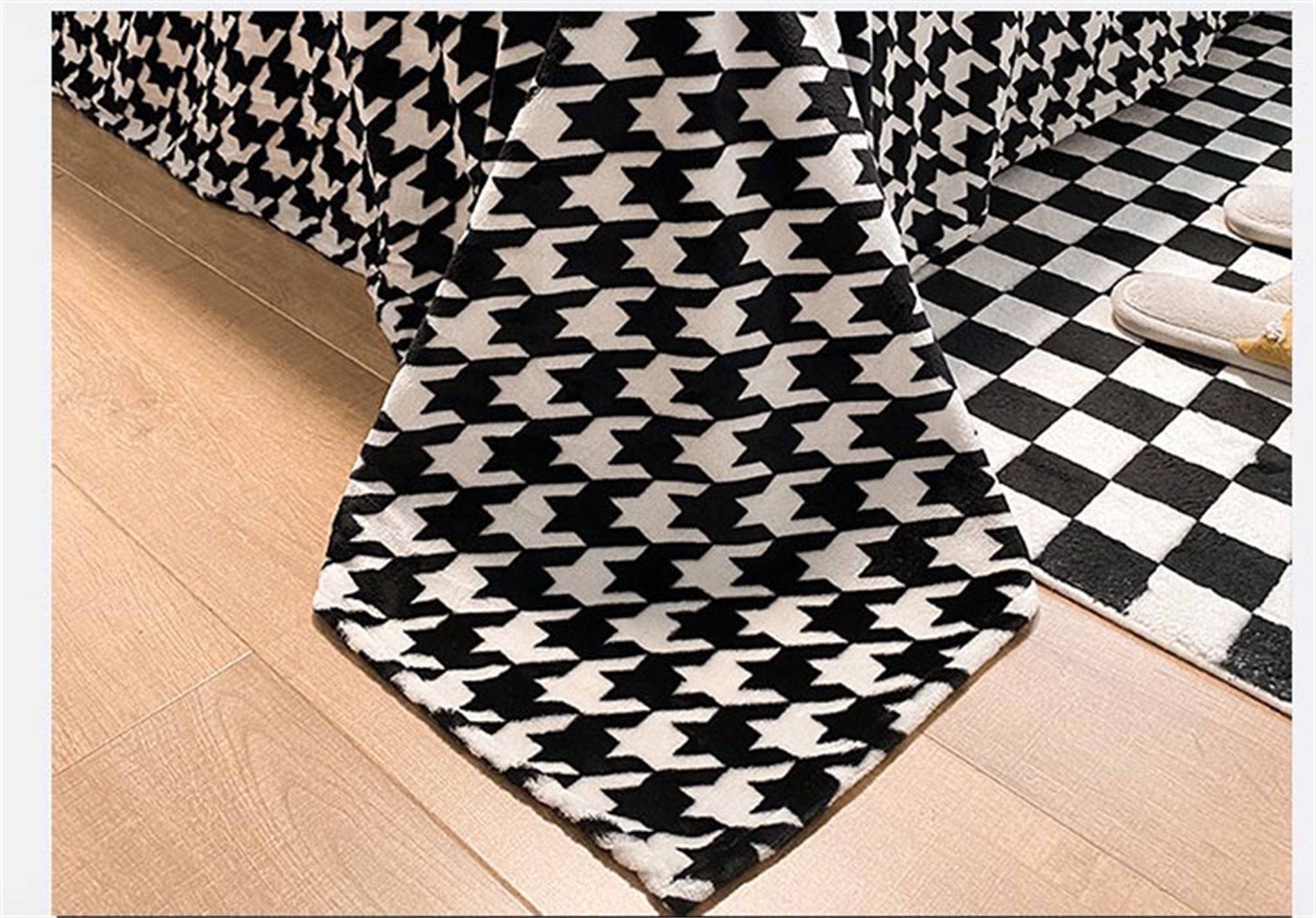 Dreamy Purple Velvet Bedding Set French Houndstooth Bed Sheet Mashuped ...