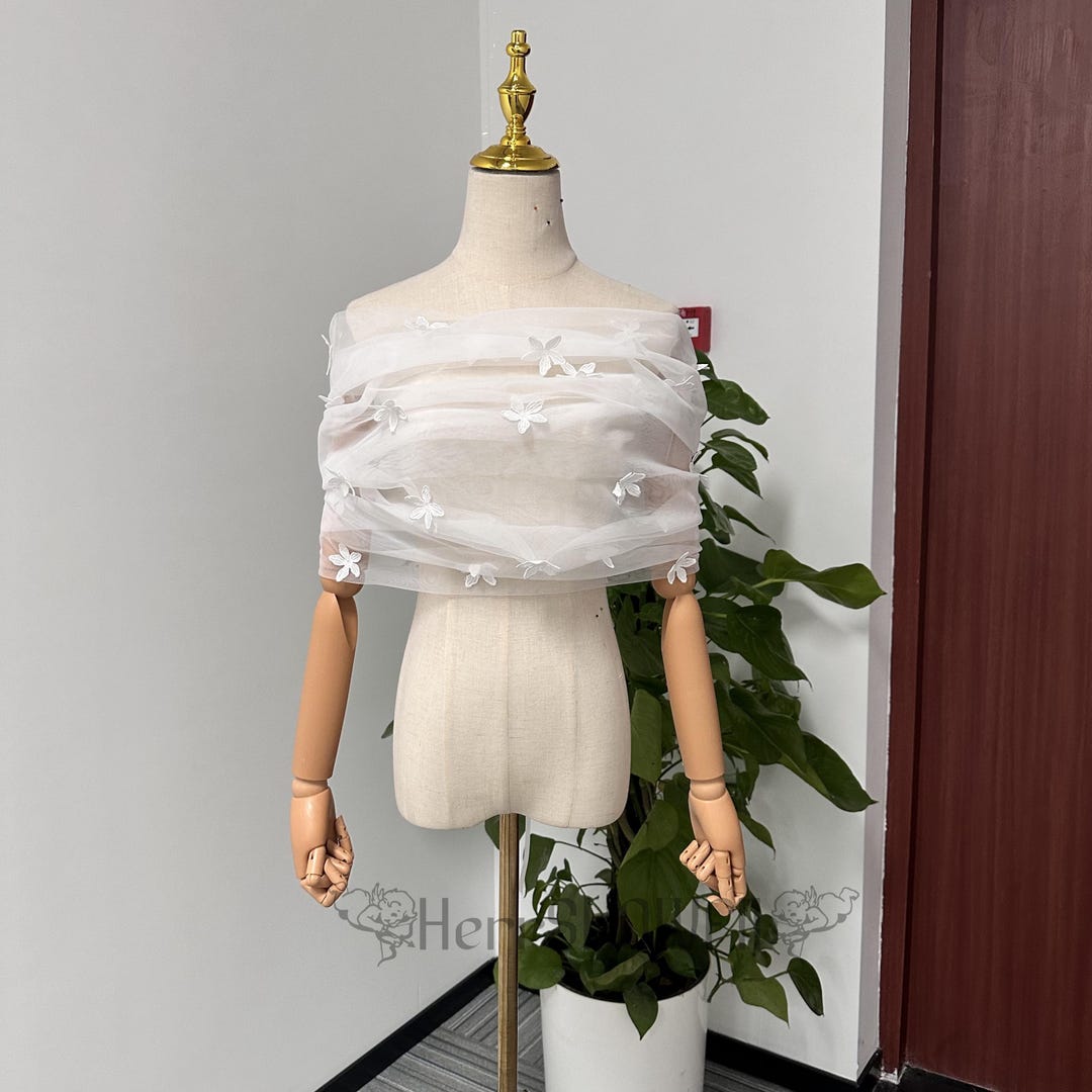 Elegant Ivory Bridal Warps Shawl for Dress,off the Shoulder Bridal ...