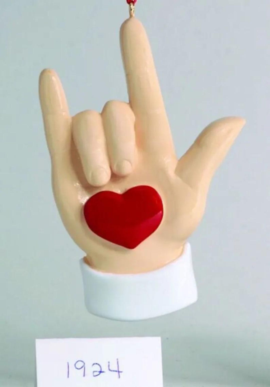 Sign Language LOVE Hand Personalized Christmas Ornament - Etsy