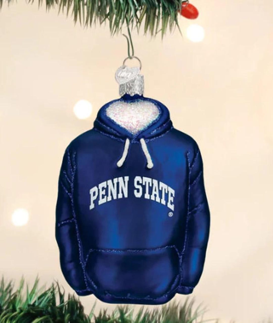 Penn State Hoodie Personalized Old World Glass Chrismas Ornament - Etsy
