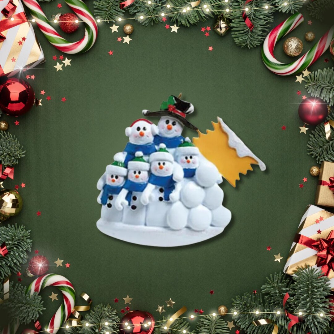 SNOWMAN SNOWBALL FAMILY of 6 - Etsy