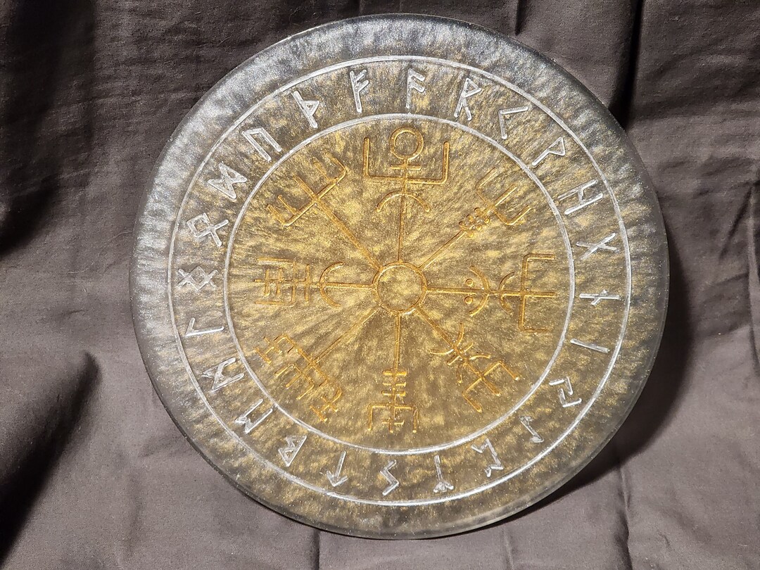 Vegvisir Altar Plate Viking Compass Altar Tile Vegvisir - Etsy