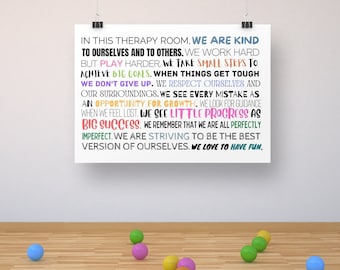 Speech Therapy Rules Poster - Etsy