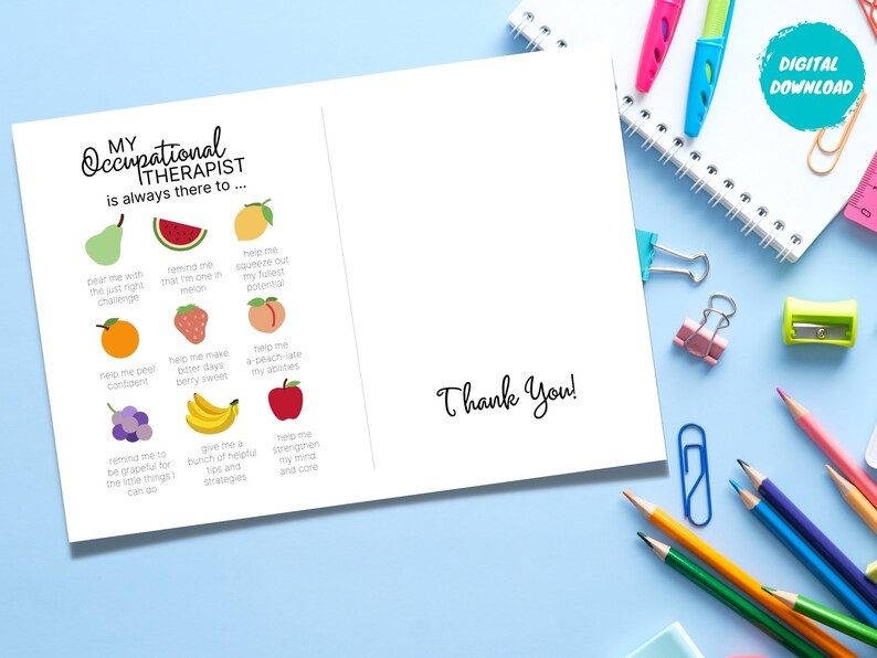Occupational Therapy Gifts, Card for OT, Holiday Card for OT, Gift for ...