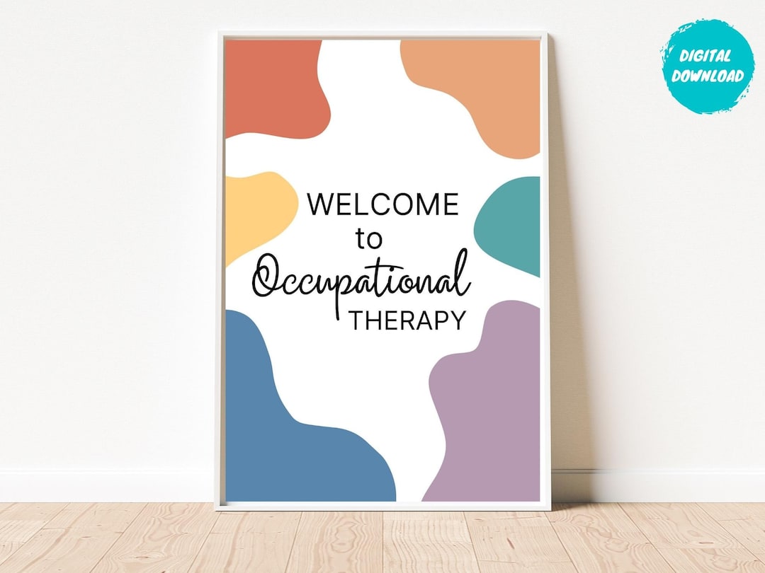 Welcome to OT Sign, Occupational Therapy Sign Poster, Rainbow Welcome ...