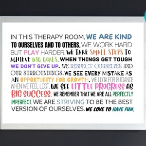 Therapy Room Rules Poster: Motivational OT Quotes (digital Download) - Etsy