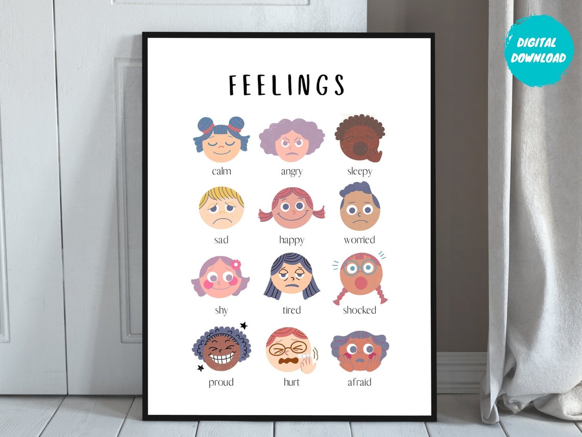 Feelings Poster, Emotions Poster, Different Emotions, Therapy Posters ...