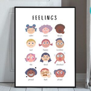 Feelings Poster, Emotions Poster, Different Emotions, Therapy Posters ...