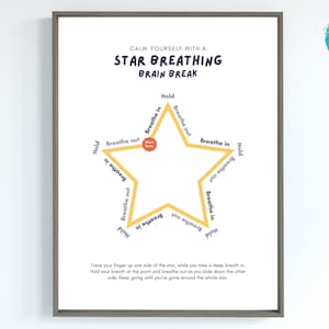 Star Breathing, Breathing Techniques, Mental Health Poster, Child ...