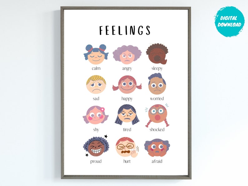 Feelings Poster, Emotions Poster, Different Emotions, Therapy Posters ...