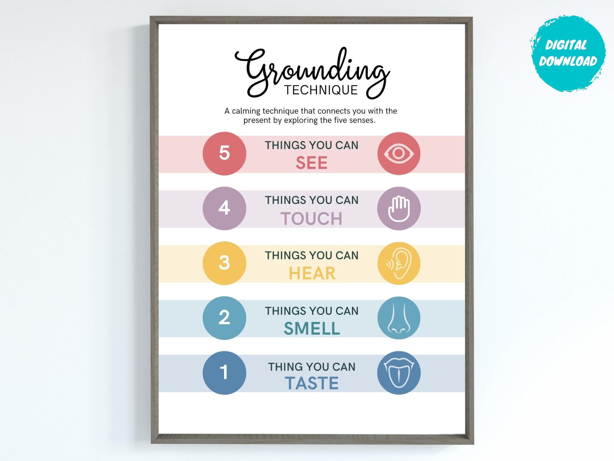 Grounding Techniques, Psychotherapy Posters, Psychology Poster, Therapy ...