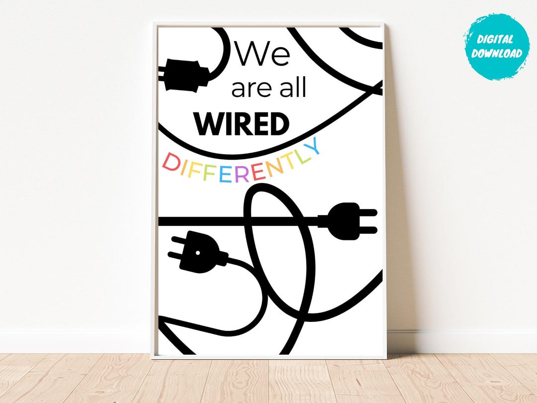 We Are All Wired Differently Poster, We All Think Differently ...