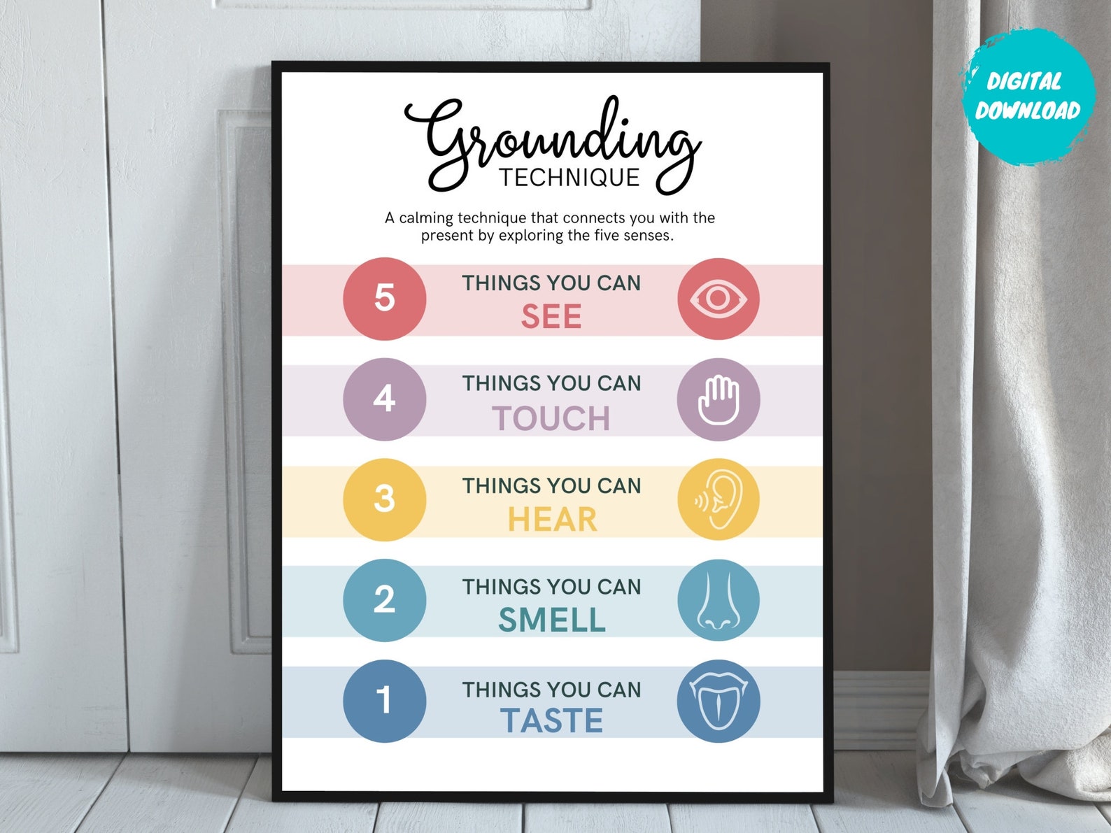 Grounding Techniques, Psychotherapy Posters, Psychology Poster, Therapy ...