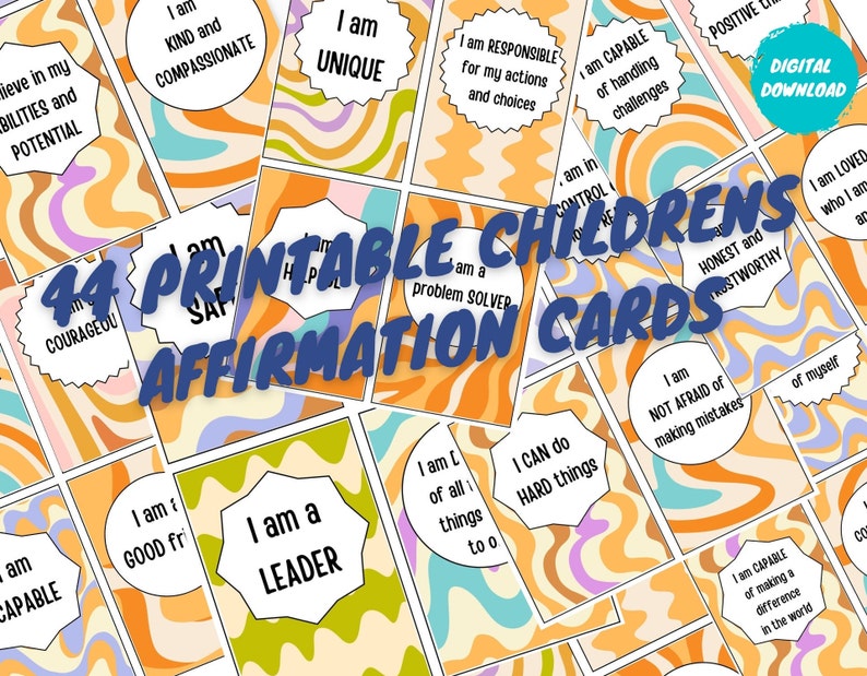 44 Printable Children's Affirmation Cards, Positive Affirmations for ...