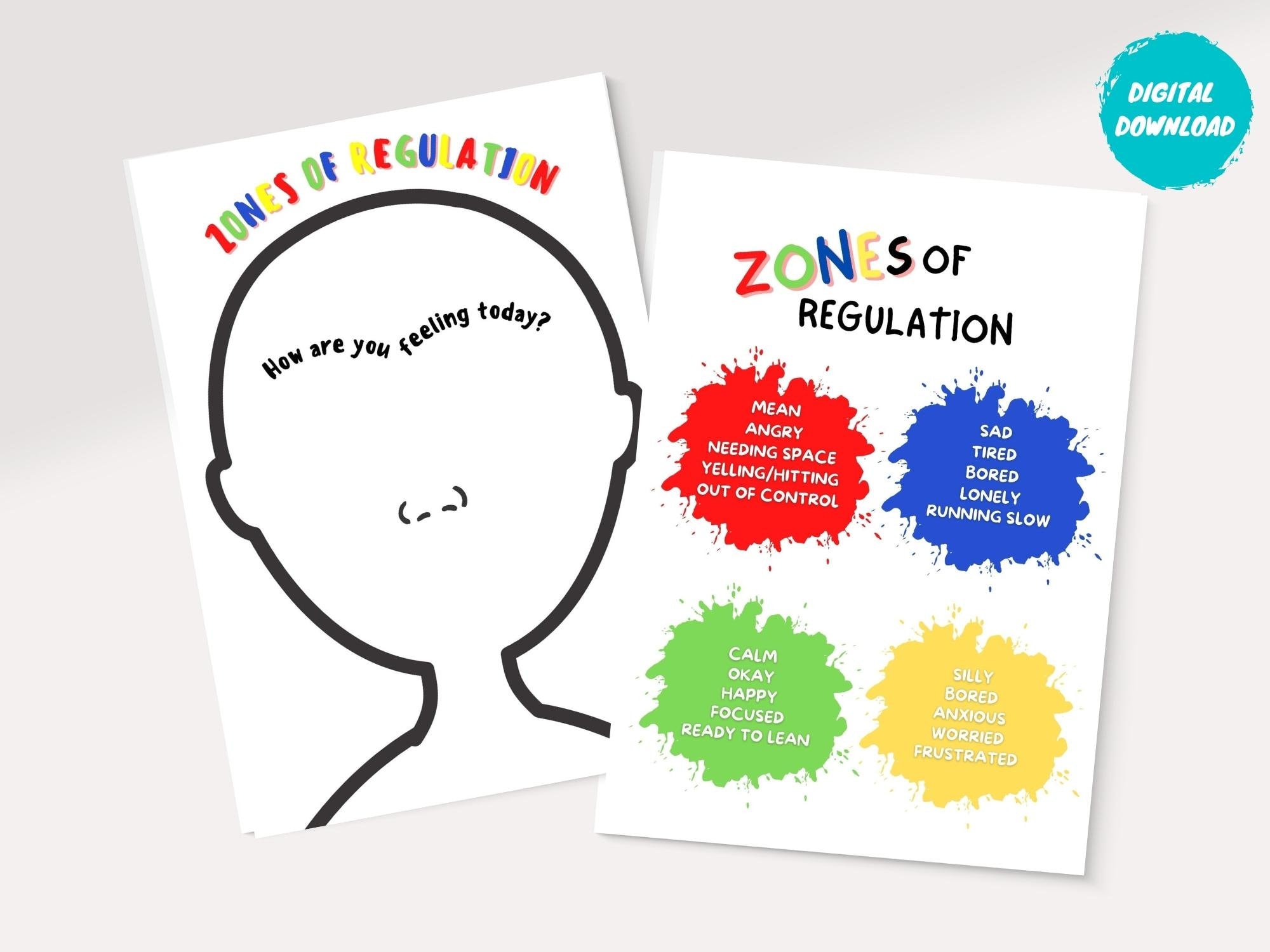 Zones of Regulation Printable Activity, Pediatric Therapy Activity ...