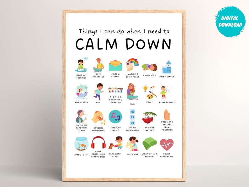 Calming Techniques, Calm Down Strategies, Way to Calm Down, Child ...