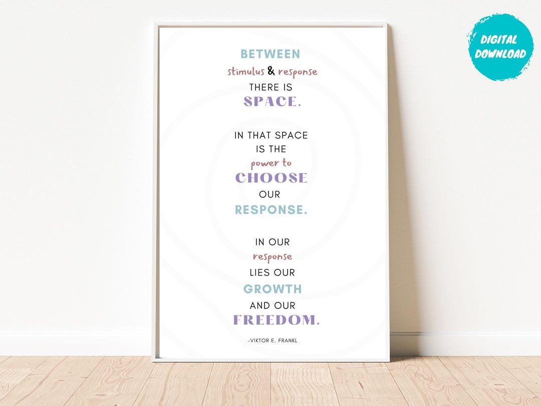 Viktor Frankl Quote Poster: Therapy Office Decor (digital Download) - Etsy