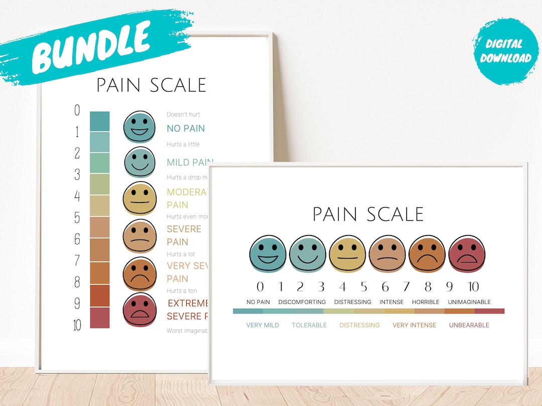 Adult Pain Scale, Pain Chart, Therapy Office Poster, School Nurse Sign ...