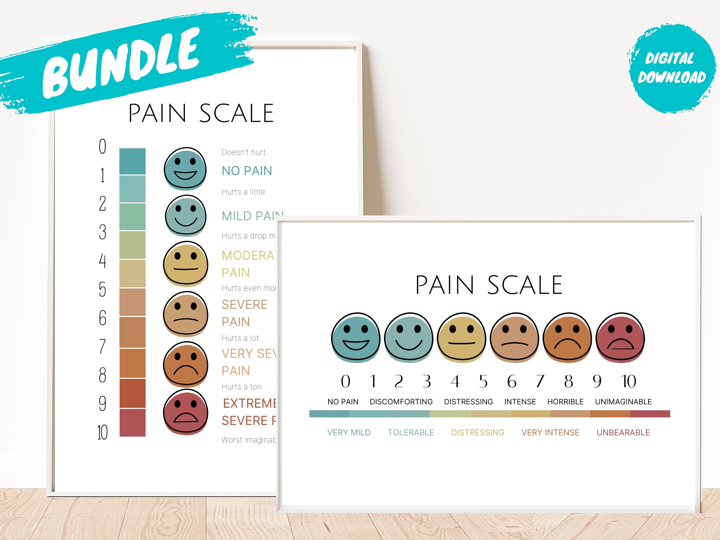 Adult Pain Scale, Pain Chart, Therapy Office Poster, School Nurse Sign ...