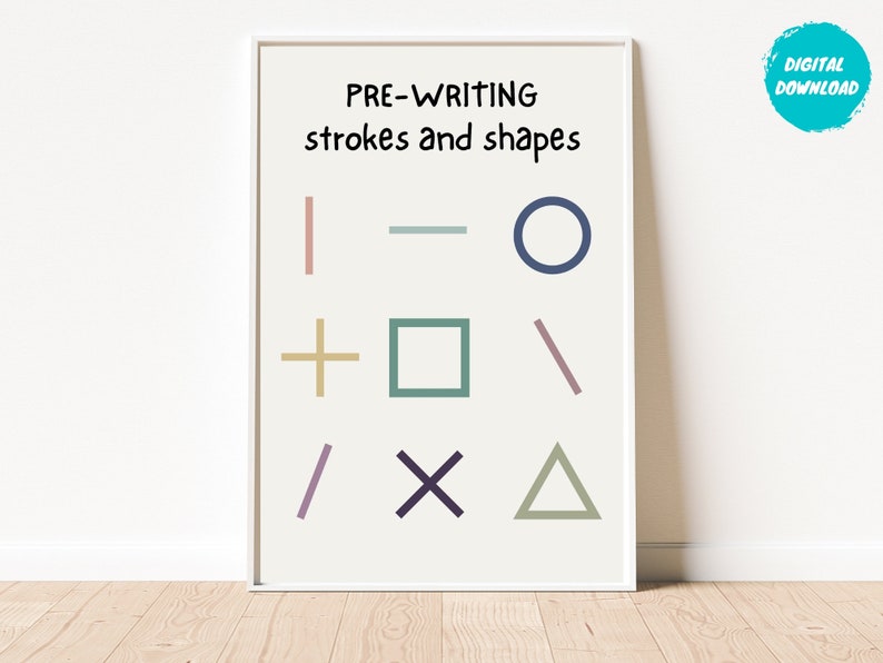 Pediatric OT Posters: Pre-writing Strokes, Cutting Skills (digital ...