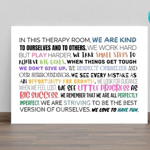 Therapy Room Rules Poster: Motivational OT Quotes (digital Download) - Etsy